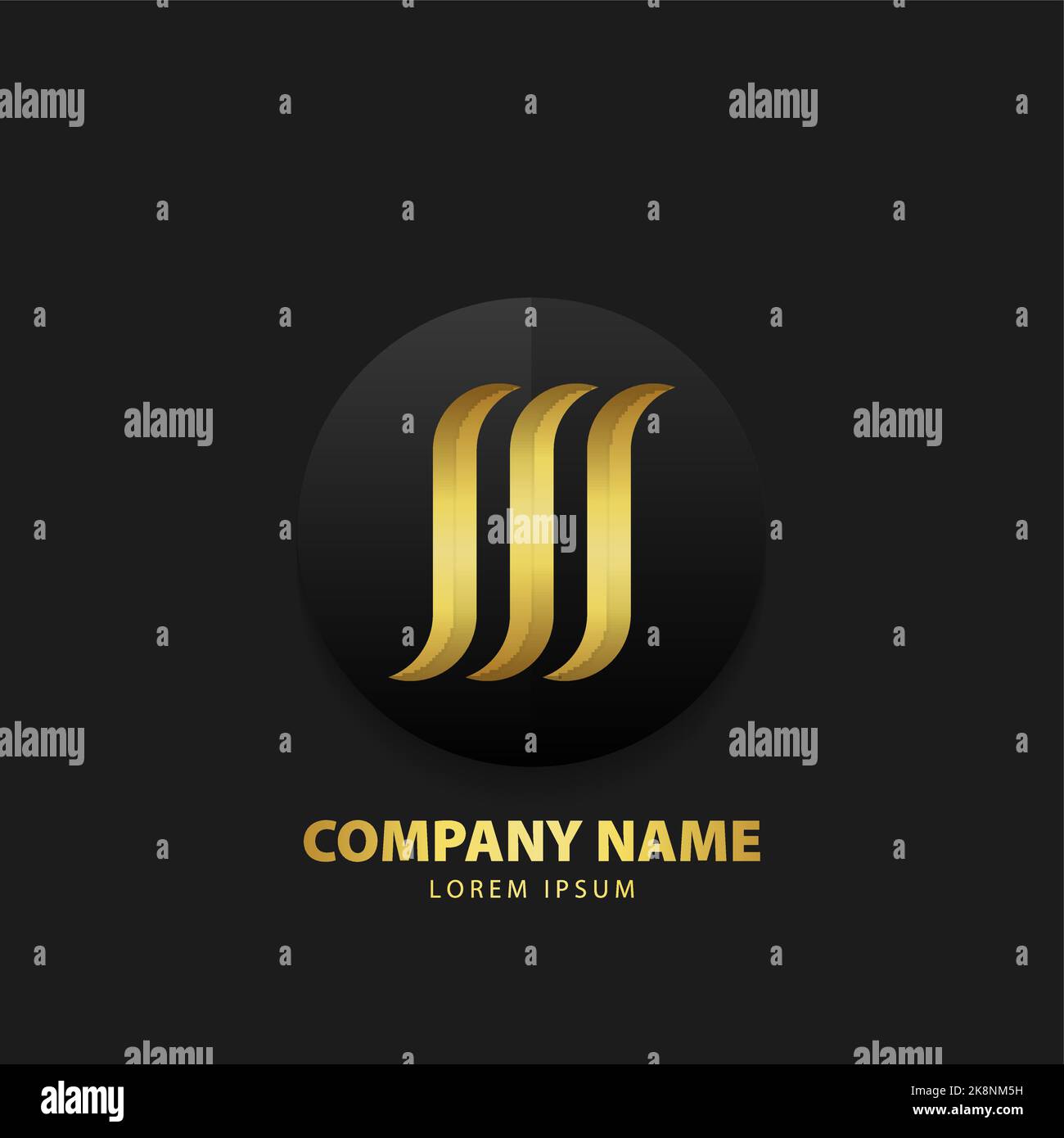 Gold alphabet letter M. Modern design. Vector illustration Stock Vector ...