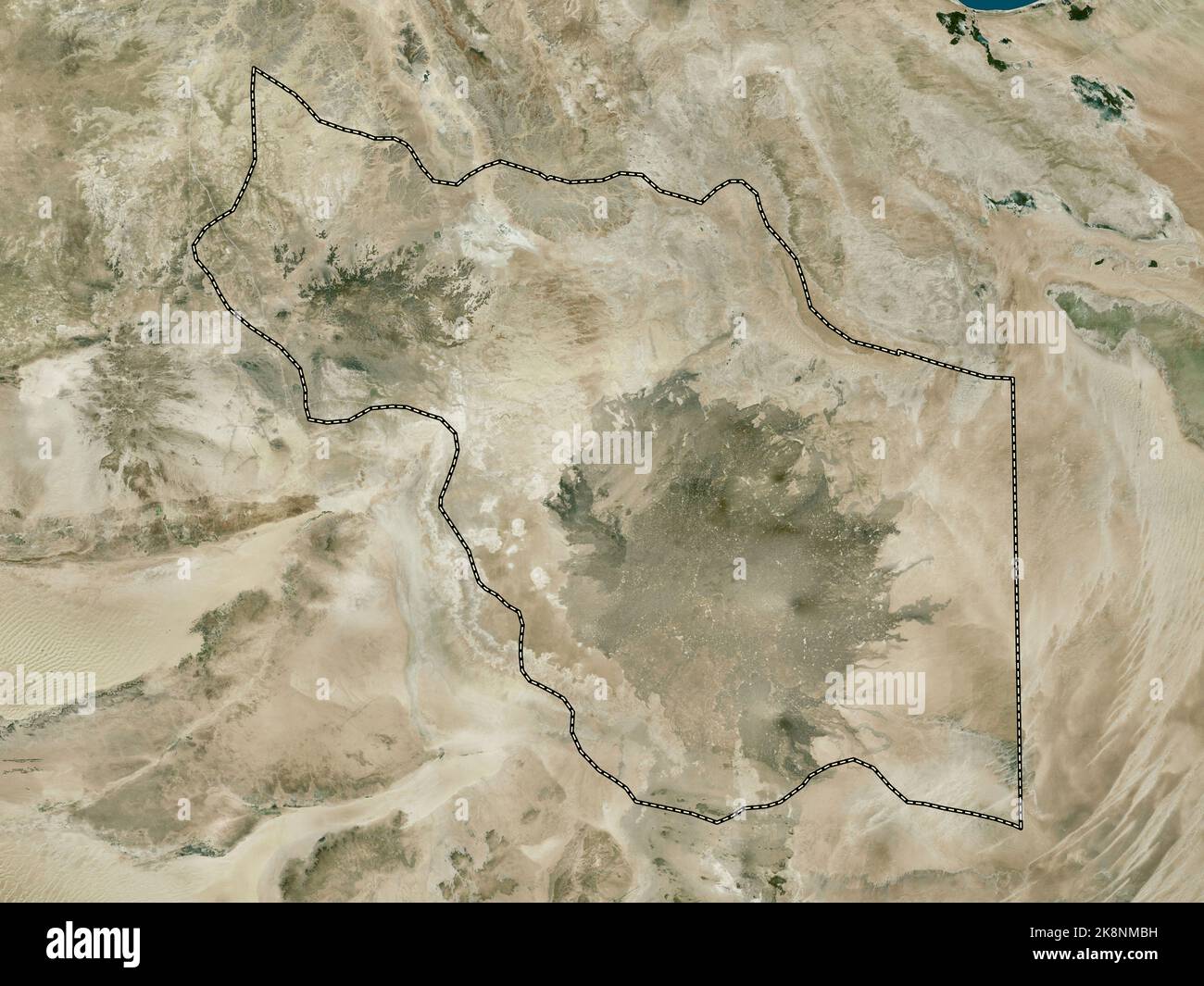 Al Jufrah, district of Libya. High resolution satellite map Stock Photo ...