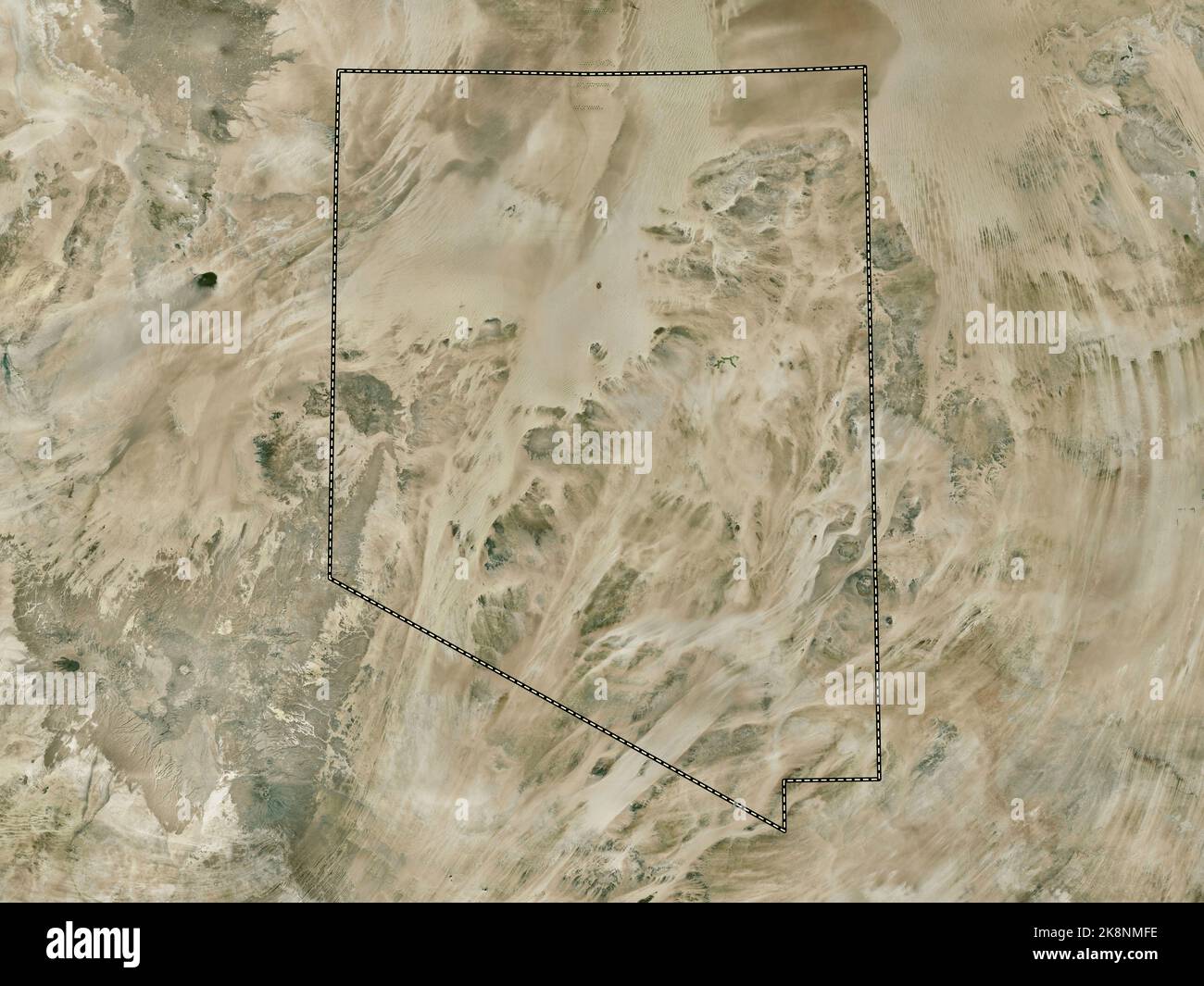 Al Kufrah, district of Libya. High resolution satellite map Stock Photo ...