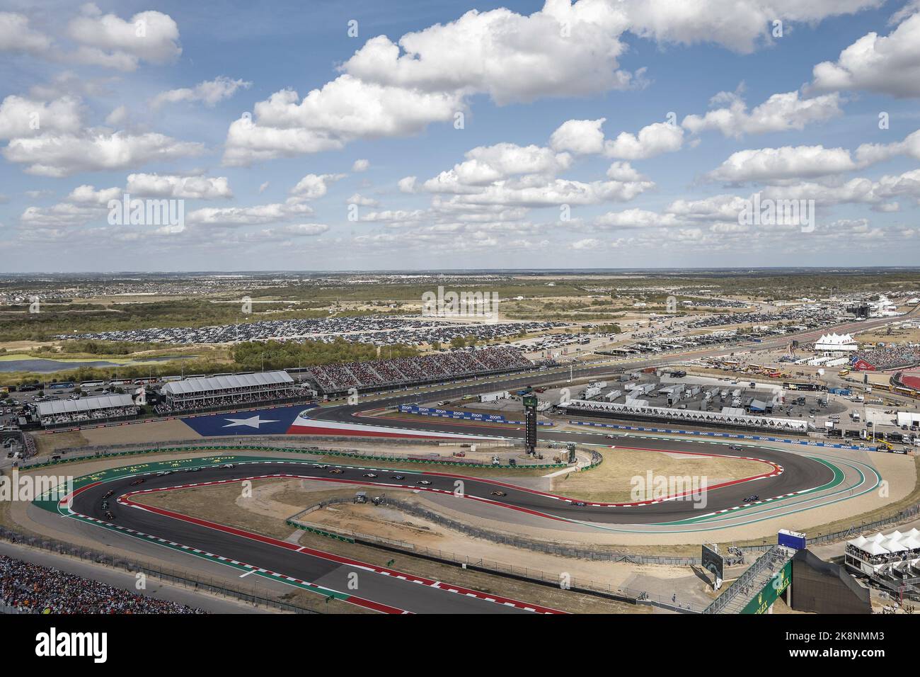 General top view of Austin track, piste, during the Formula 1 Aramco ...