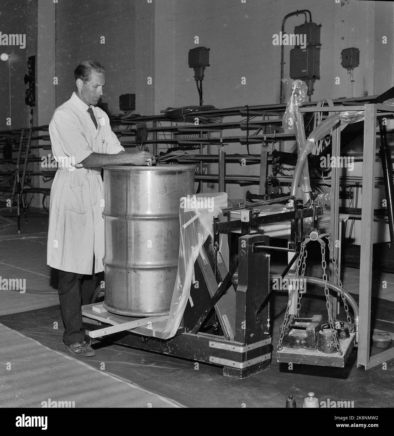 Halden, August 1959. Interior from the Halden reactor. Photo: Per-Arne ...