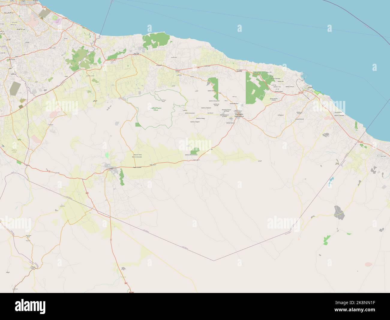 Al Marqab, district of Libya. Open Street Map Stock Photo - Alamy