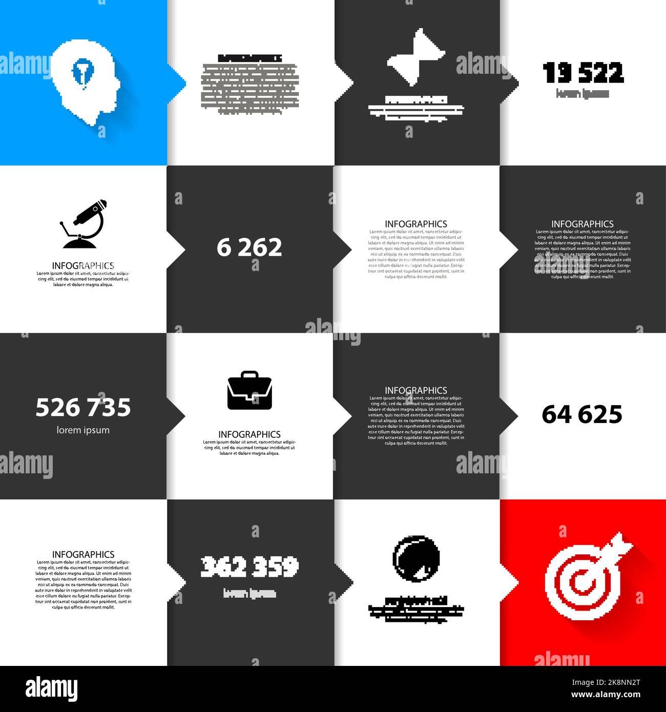 Squares for infographic. Template for diagram, graph, presentation and ...