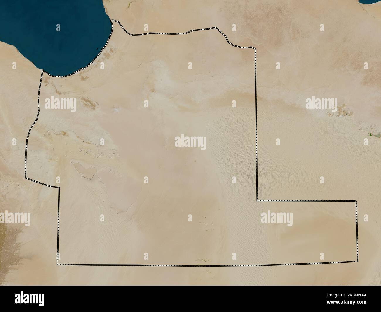 Al Wahat, district of Libya. Low resolution satellite map Stock Photo ...