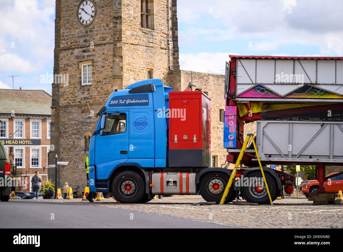 Richmond, North Yorkshire, UK - August 3, 2020: Large lorry parked in ...