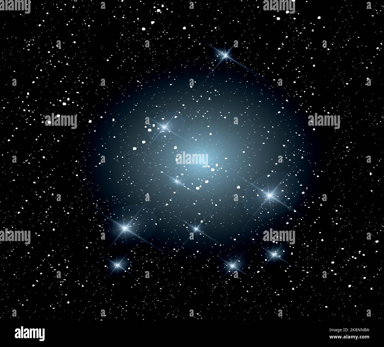 A night sky with shining stars and planets Stock Vector Image & Art - Alamy