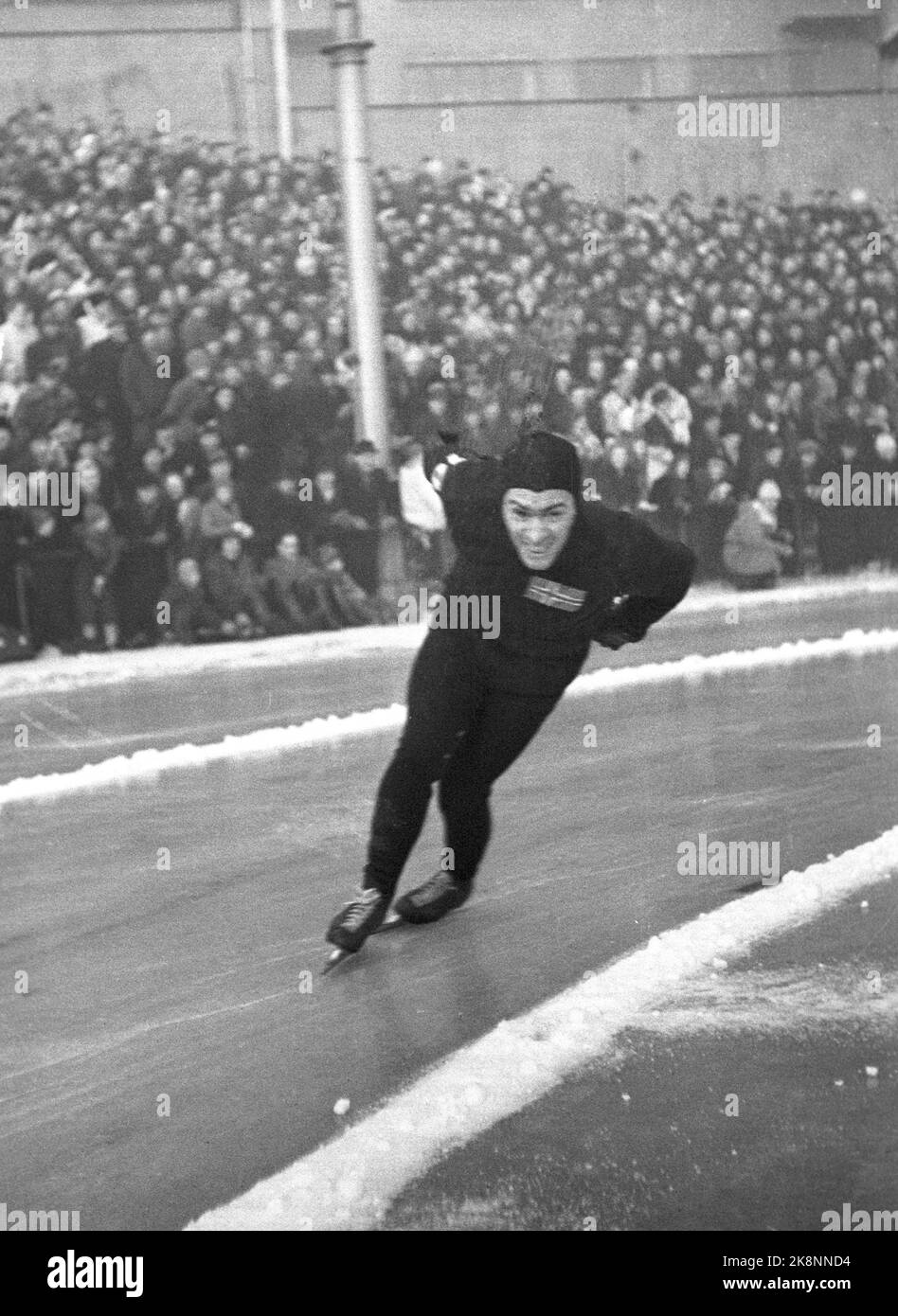 Fast runs sverre farstad in action photo Black and White Stock Photos ...