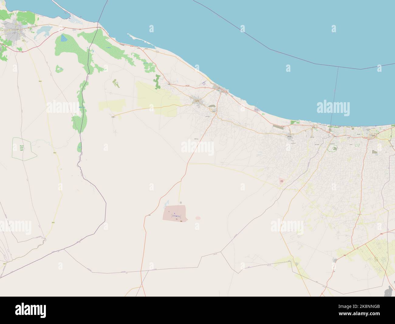 An Nuqat al Khams, district of Libya. Open Street Map Stock Photo - Alamy