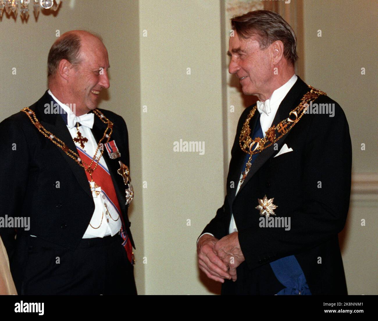Finland. Helsinki March 23, 1993. The royal couple is on an official ...