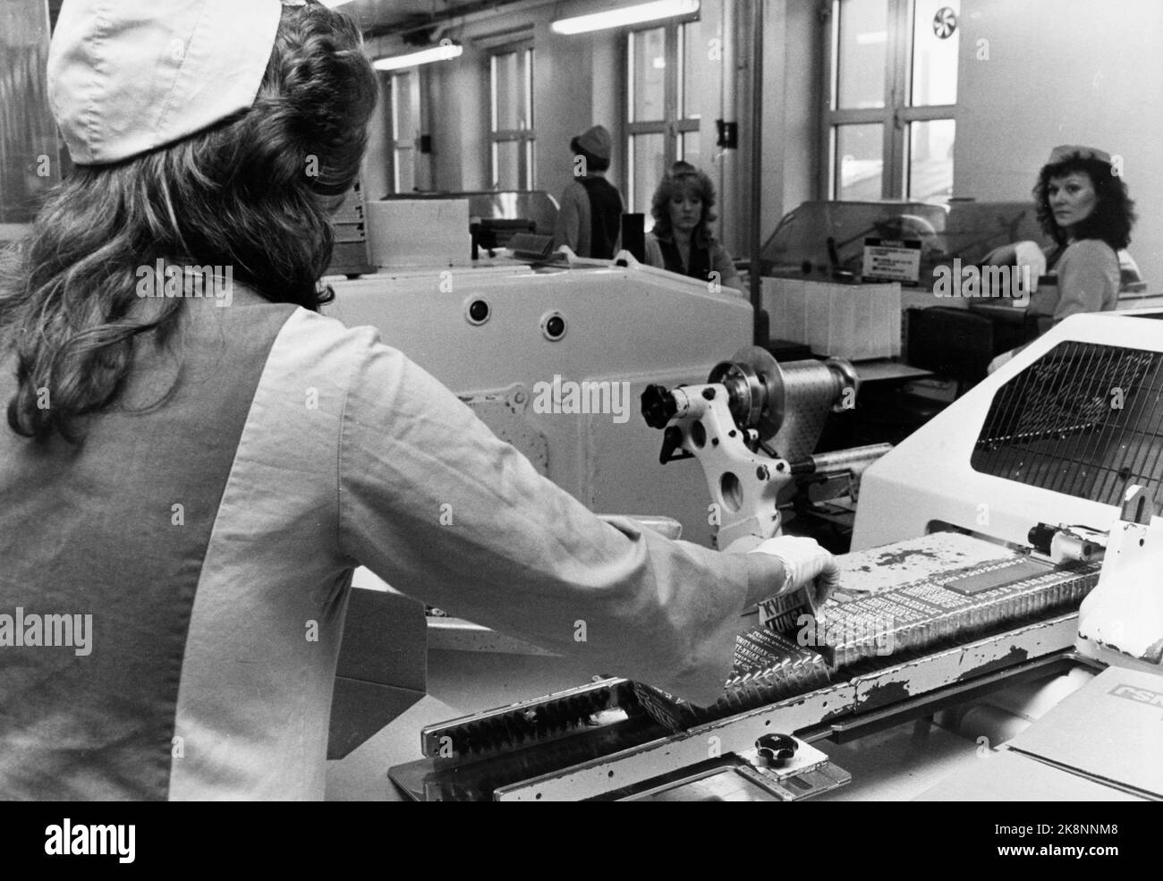 Oslo 19850321 Working life at Freia Chocolate Factory. Women at the ...