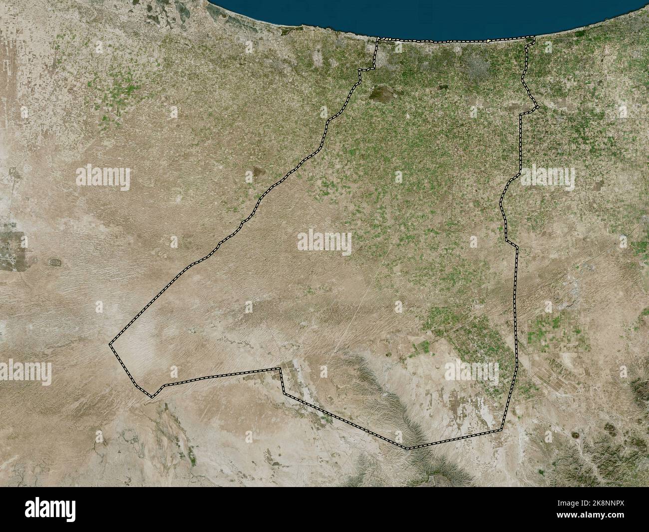 Az Zawiyah, district of Libya. High resolution satellite map Stock ...