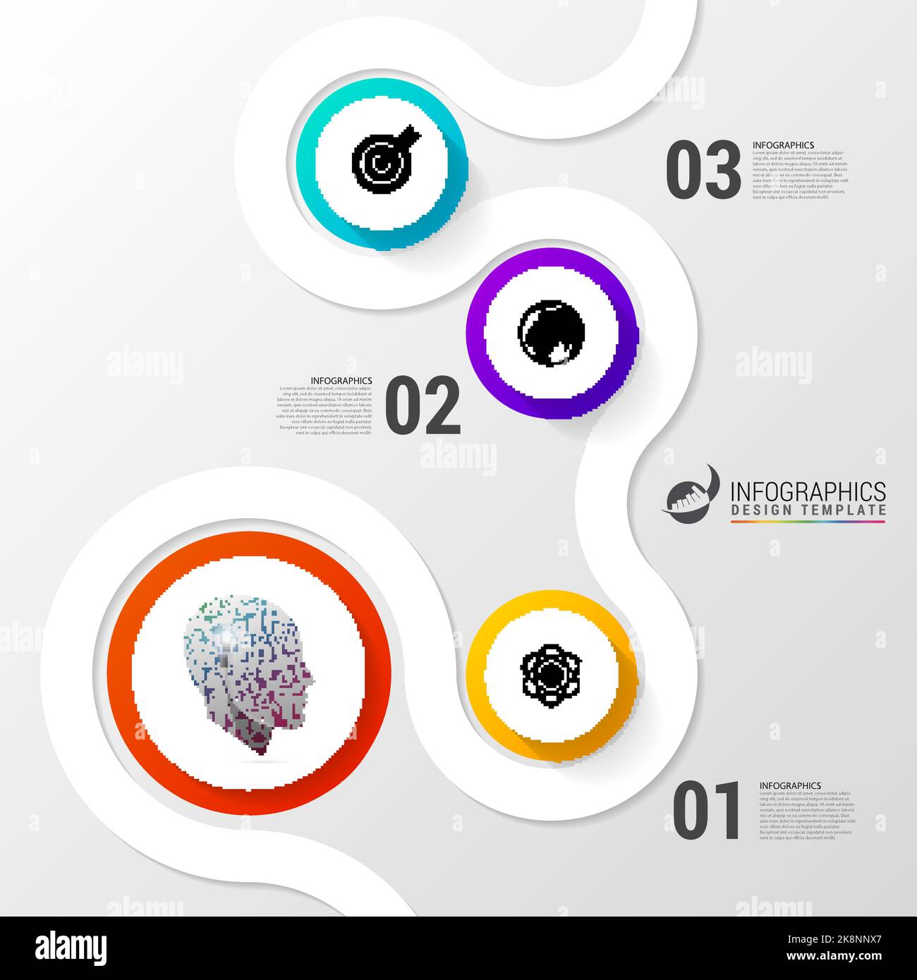Abstract colorful business path. Timeline infographic template. Vector ...