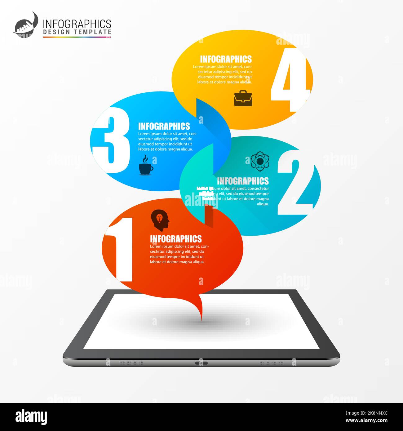 Bubble speech template style. Infographic concept. an be used for ...