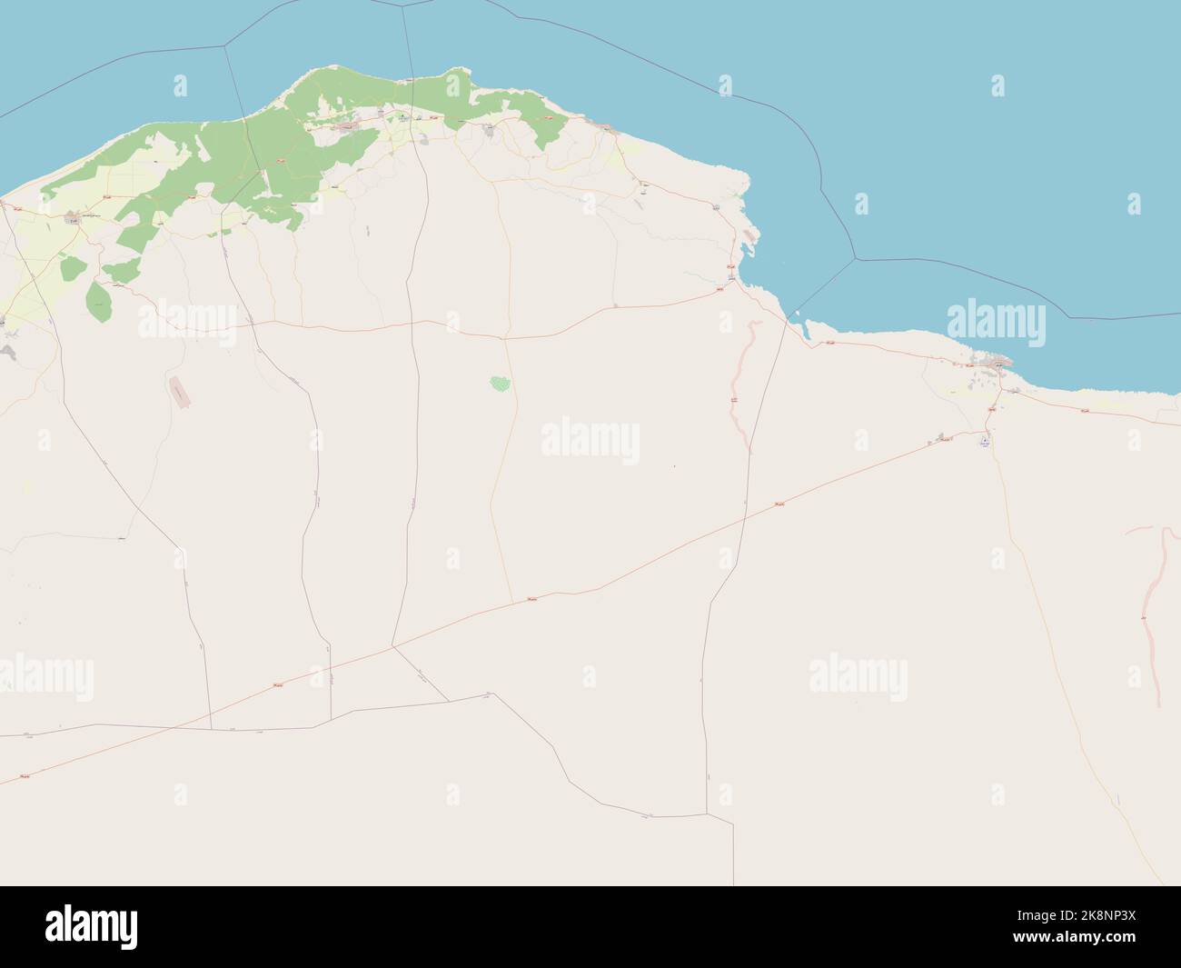 Darnah, district of Libya. Open Street Map Stock Photo - Alamy