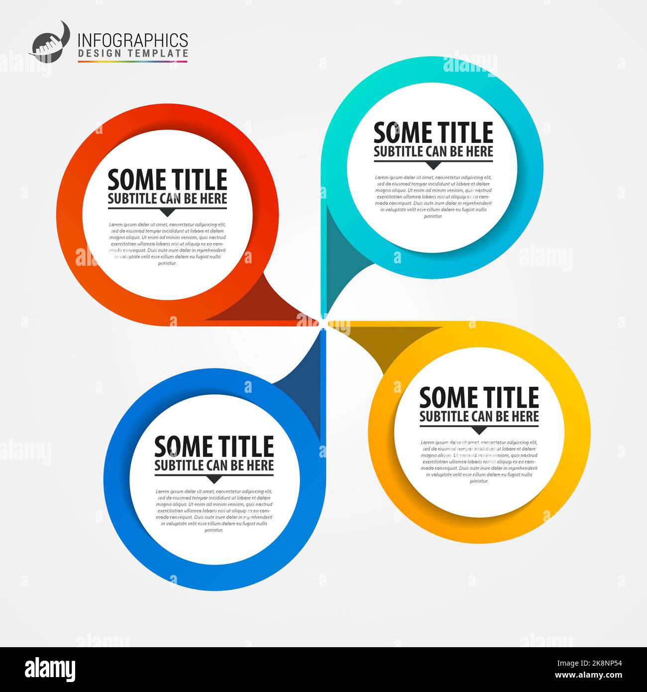 Business concept with 4 options. Infographic design. Vector ...