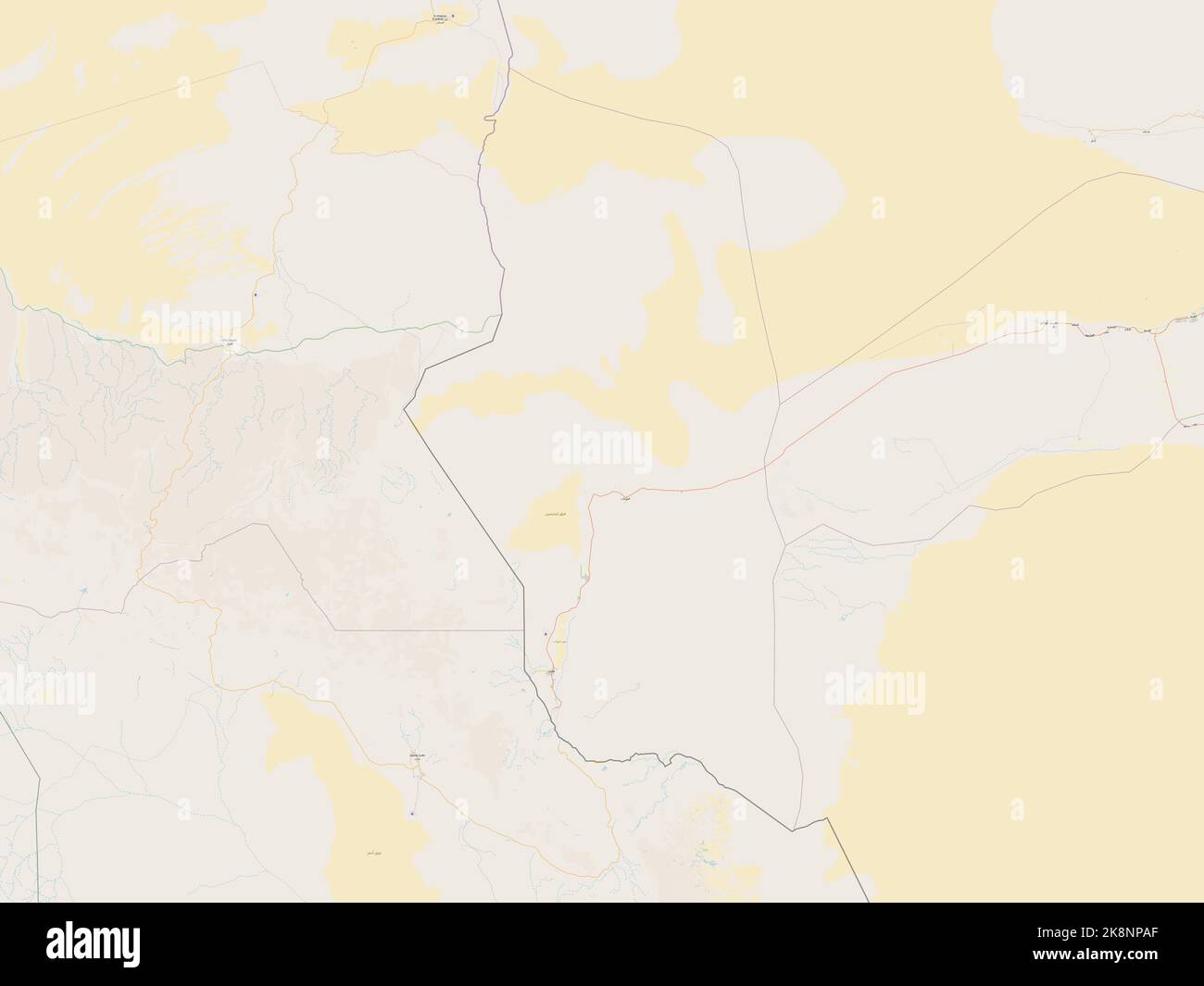 Ghat, district of Libya. Open Street Map Stock Photo - Alamy