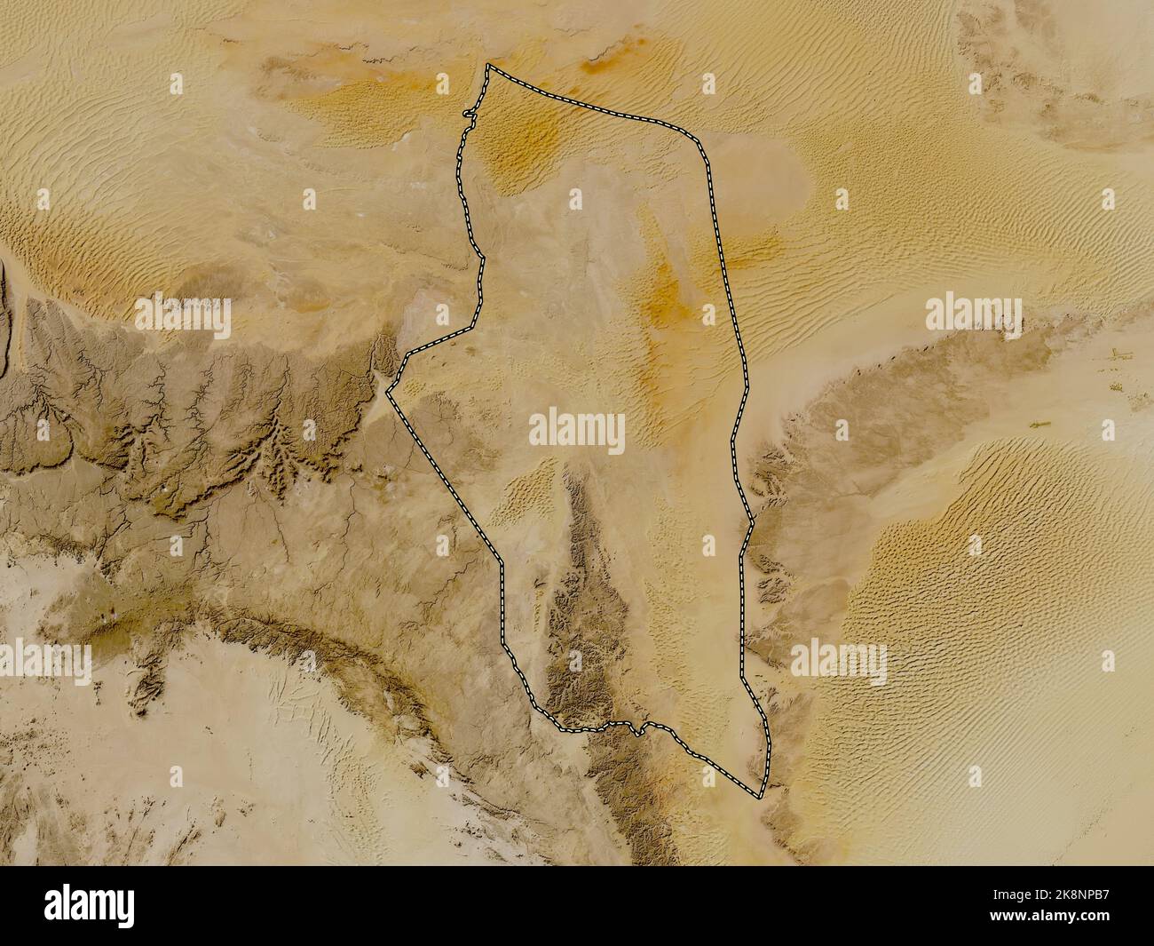 Ghat, district of Libya. Low resolution satellite map Stock Photo - Alamy