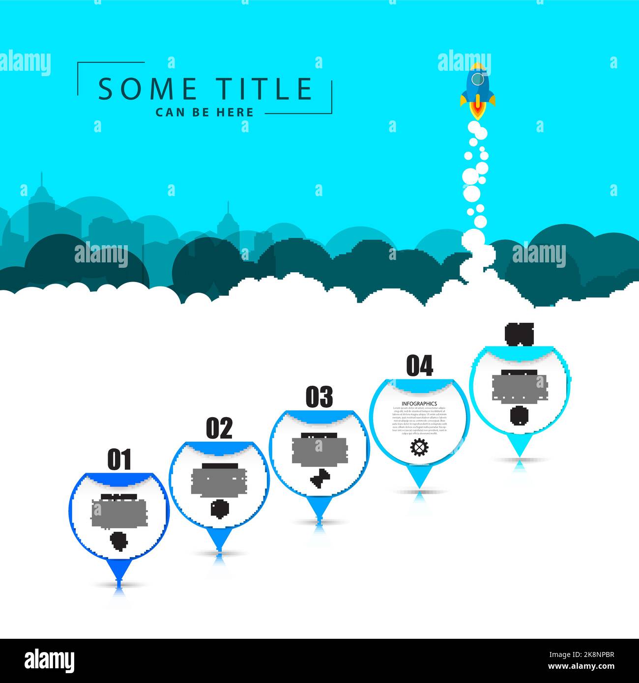Timeline Infographic with pointers. Business concept. Vector ...