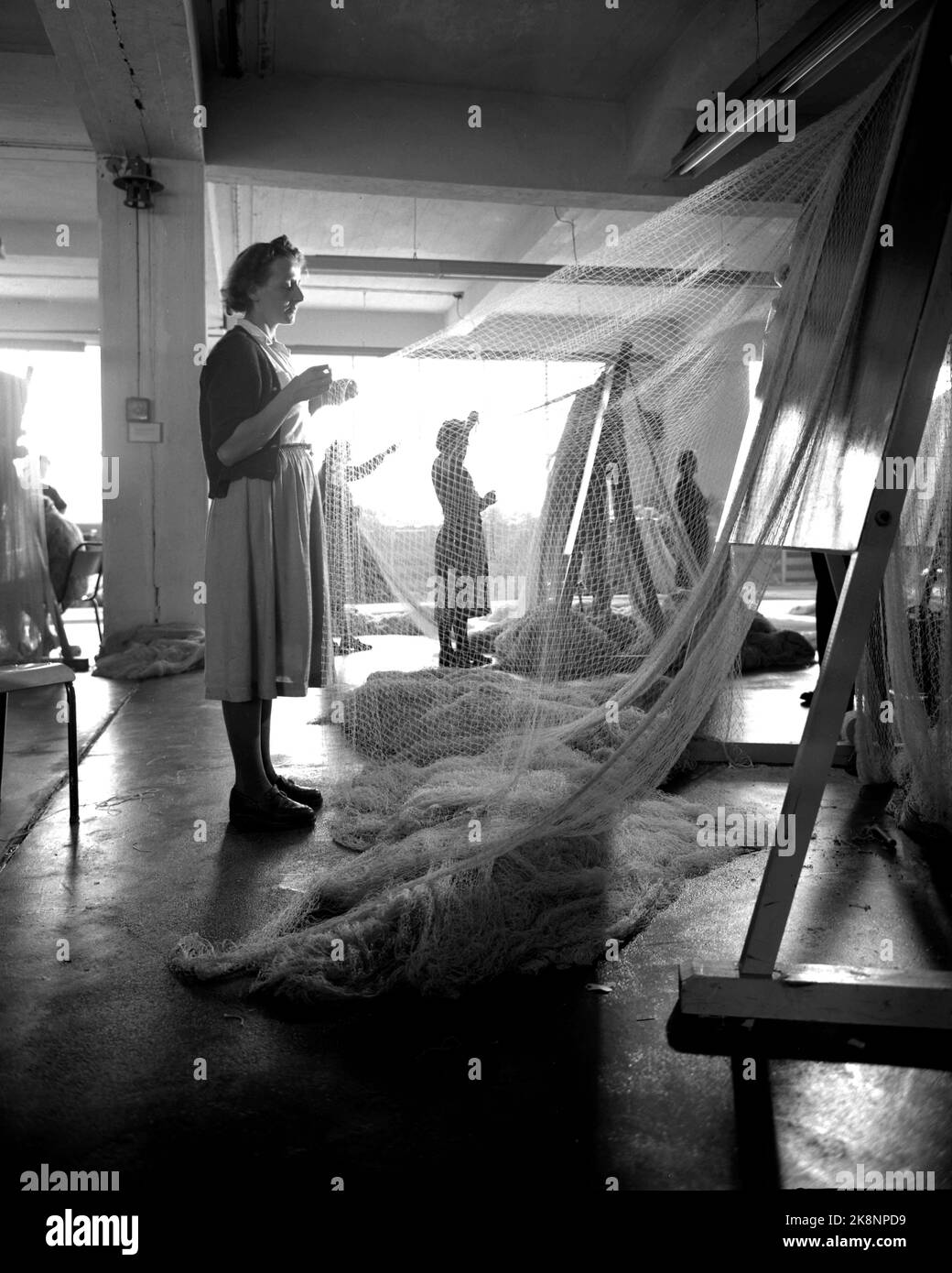 Finnsnes 19530117. Northern Norway's first fishing gear factory was ...