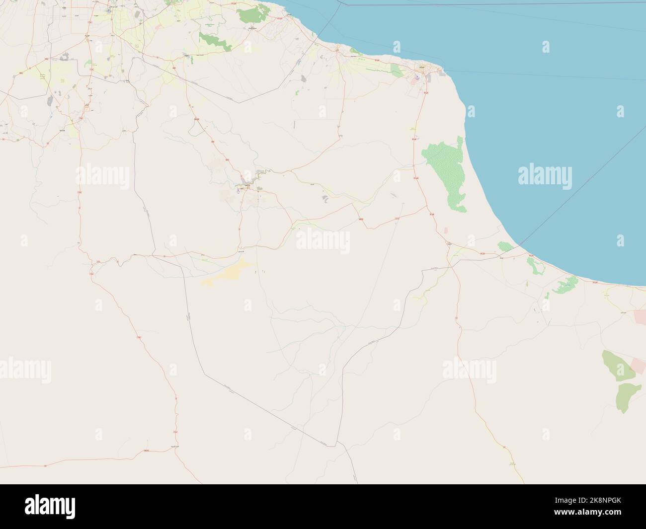 Misratah, district of Libya. Open Street Map Stock Photo - Alamy