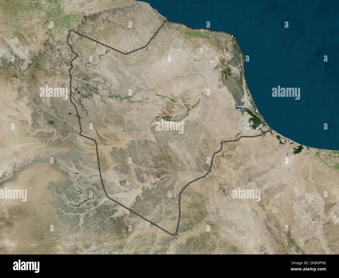 Misratah, district of Libya. High resolution satellite map Stock Photo ...