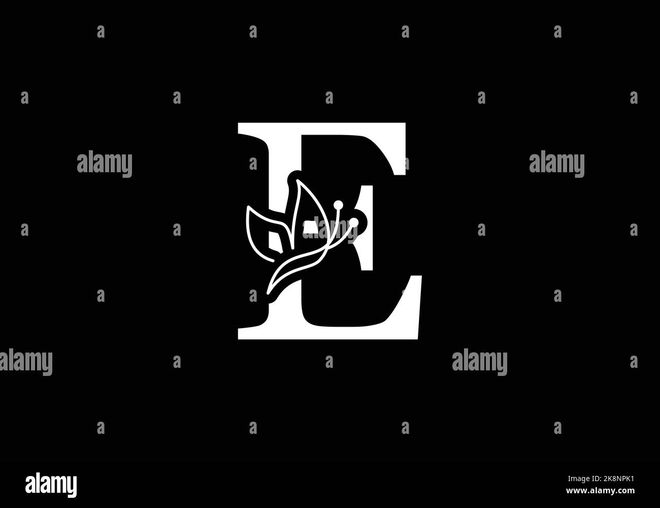 Butterfly Logo On Letter E Template. Initial Butterfly Sign Concept ...