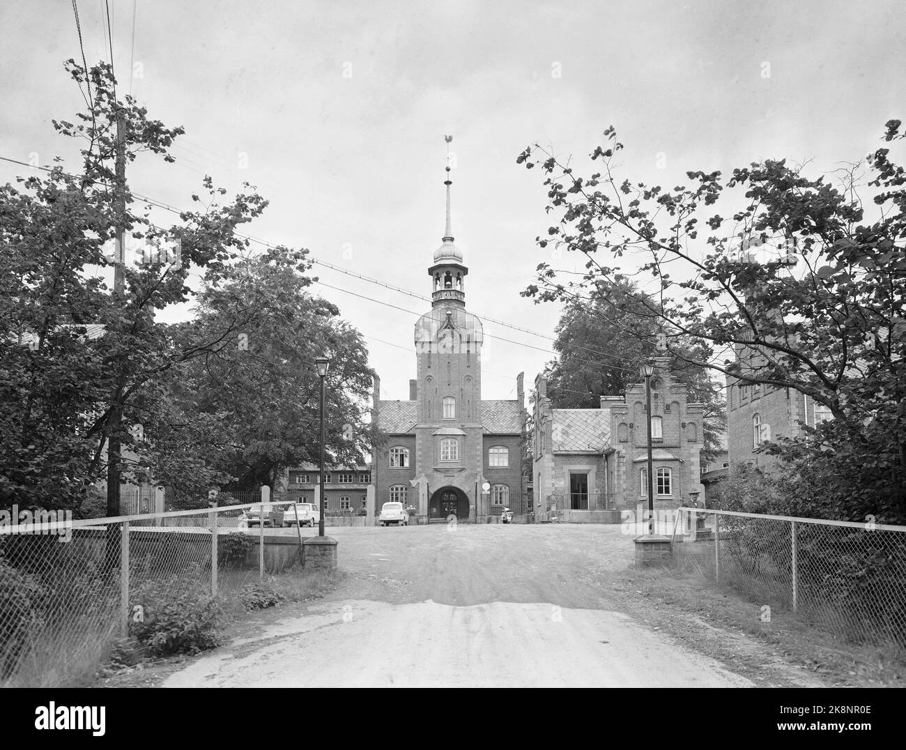 Oslo 19620828. Gaustad hospital, exterior. Photo: Erik Thorberg / NTB ...