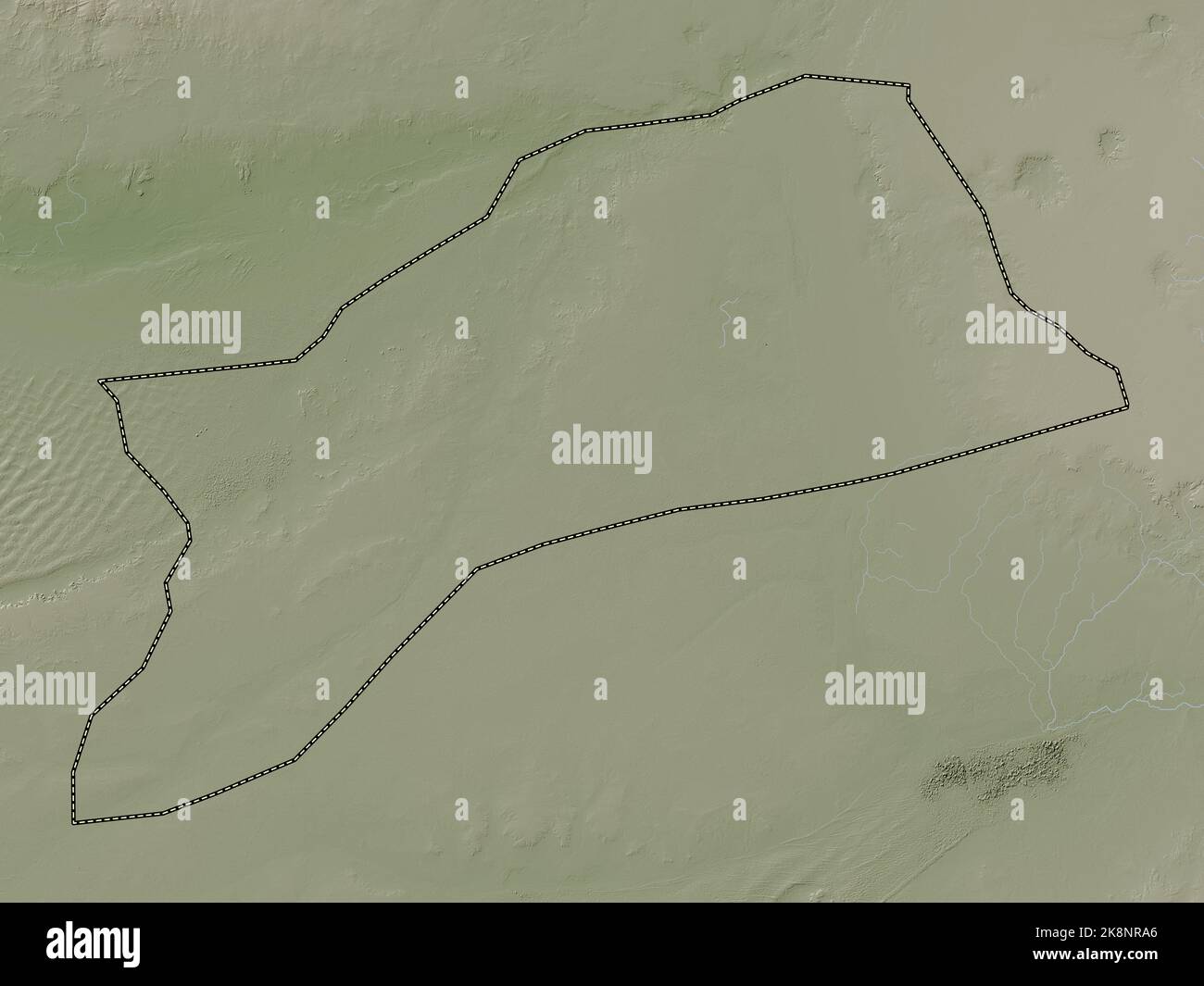 Sabha, district of Libya. Elevation map colored in wiki style with ...