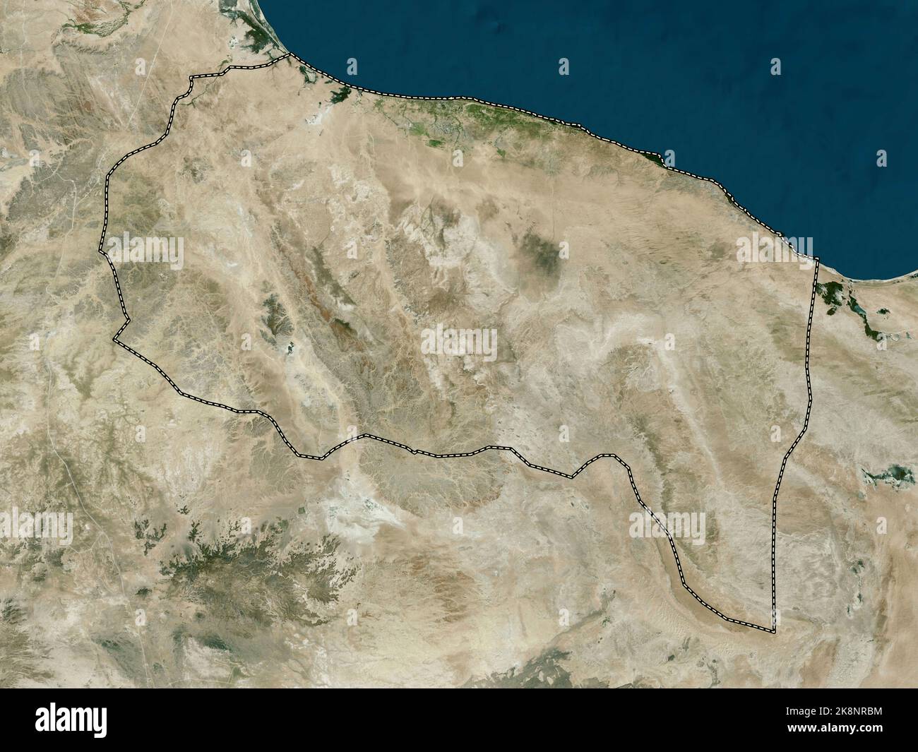Surt, district of Libya. High resolution satellite map Stock Photo - Alamy