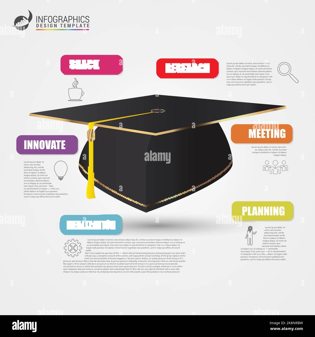 Education infographic template. Modern academic concept. Vector ...