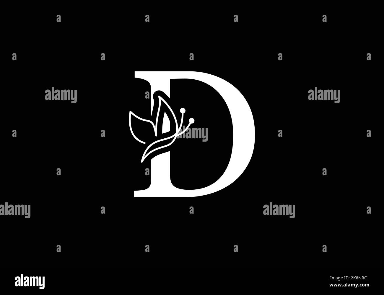 Butterfly Logo On Letter D Template. Initial Butterfly Sign Concept ...