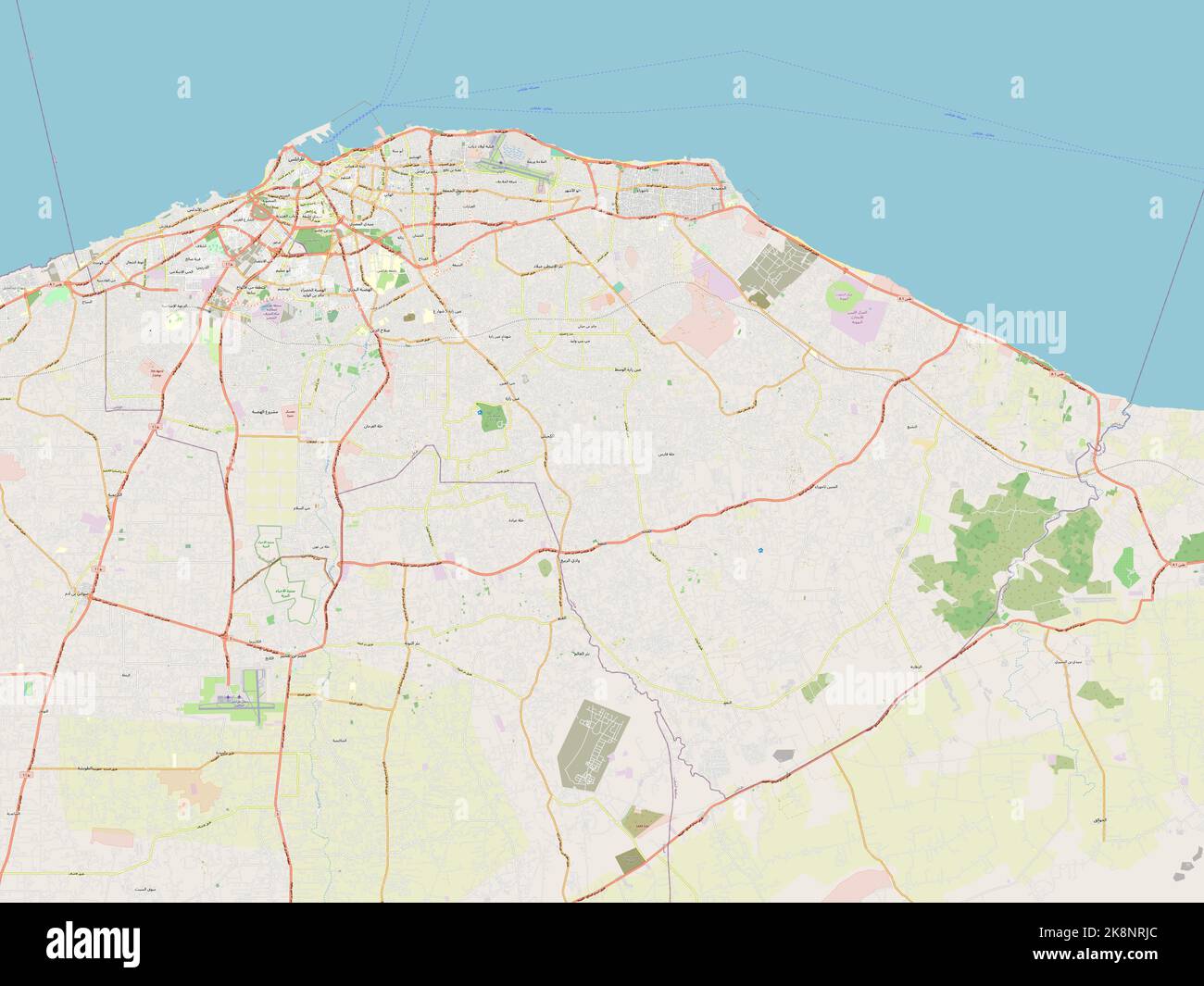 Tripoli, district of Libya. Open Street Map Stock Photo - Alamy