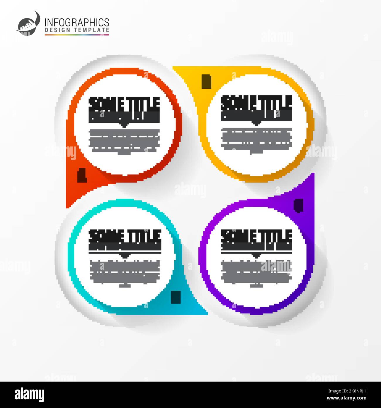 Infographic template. Diagram with 4 steps. Vector illistration Stock ...