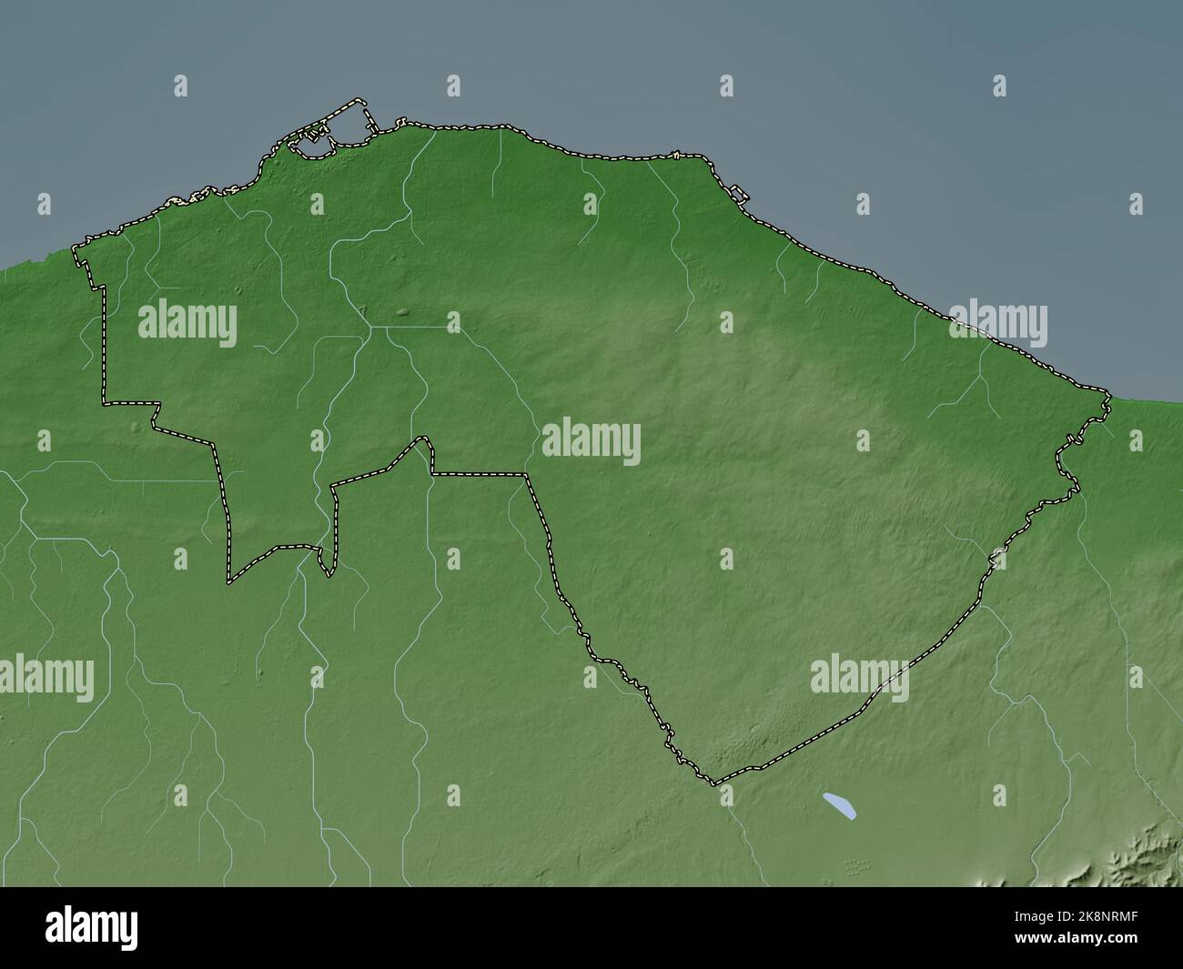 Tripoli, district of Libya. Elevation map colored in wiki style with ...