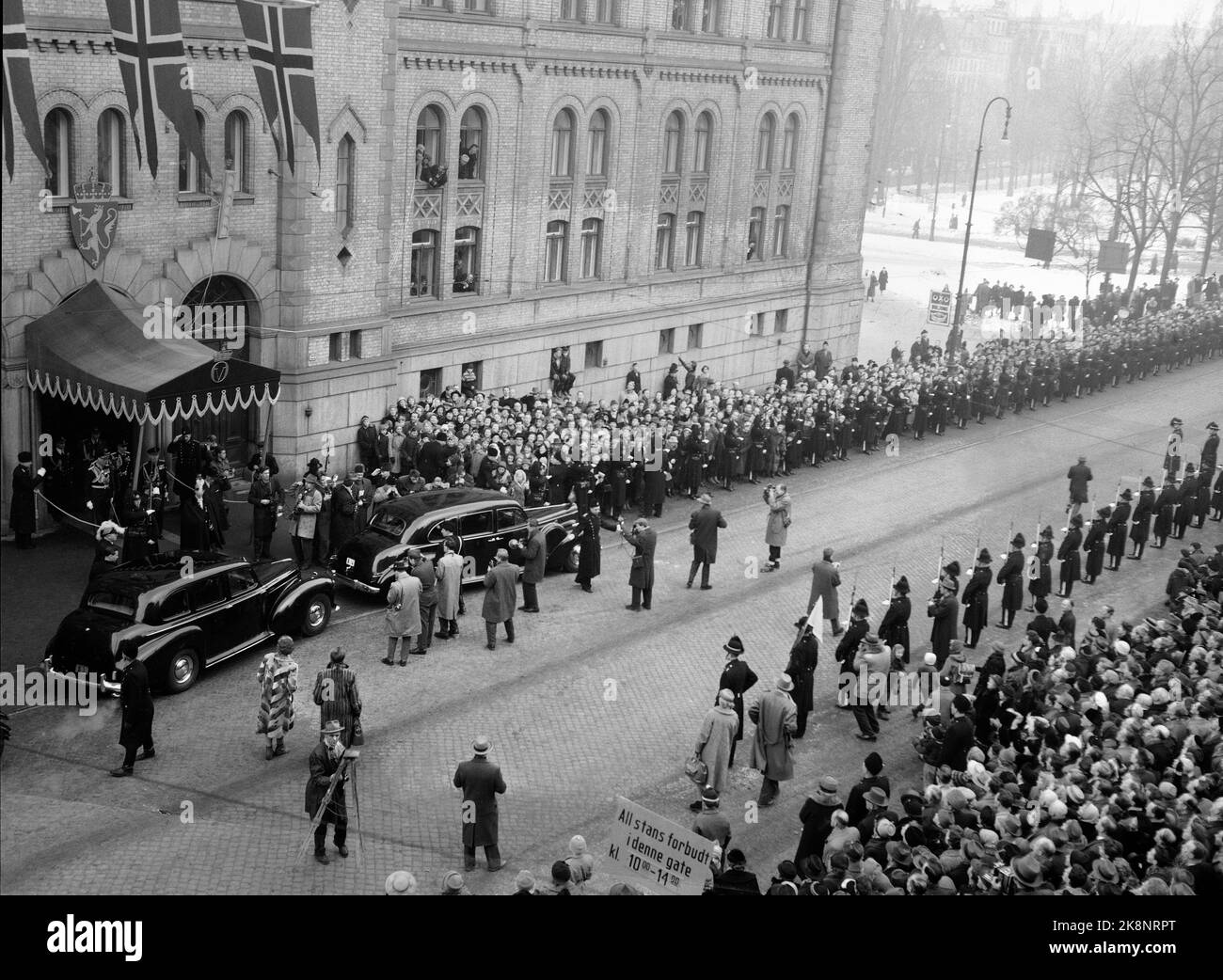 Oslo 19580120 Opening of the 102. Real Storting. King Olav's first ...