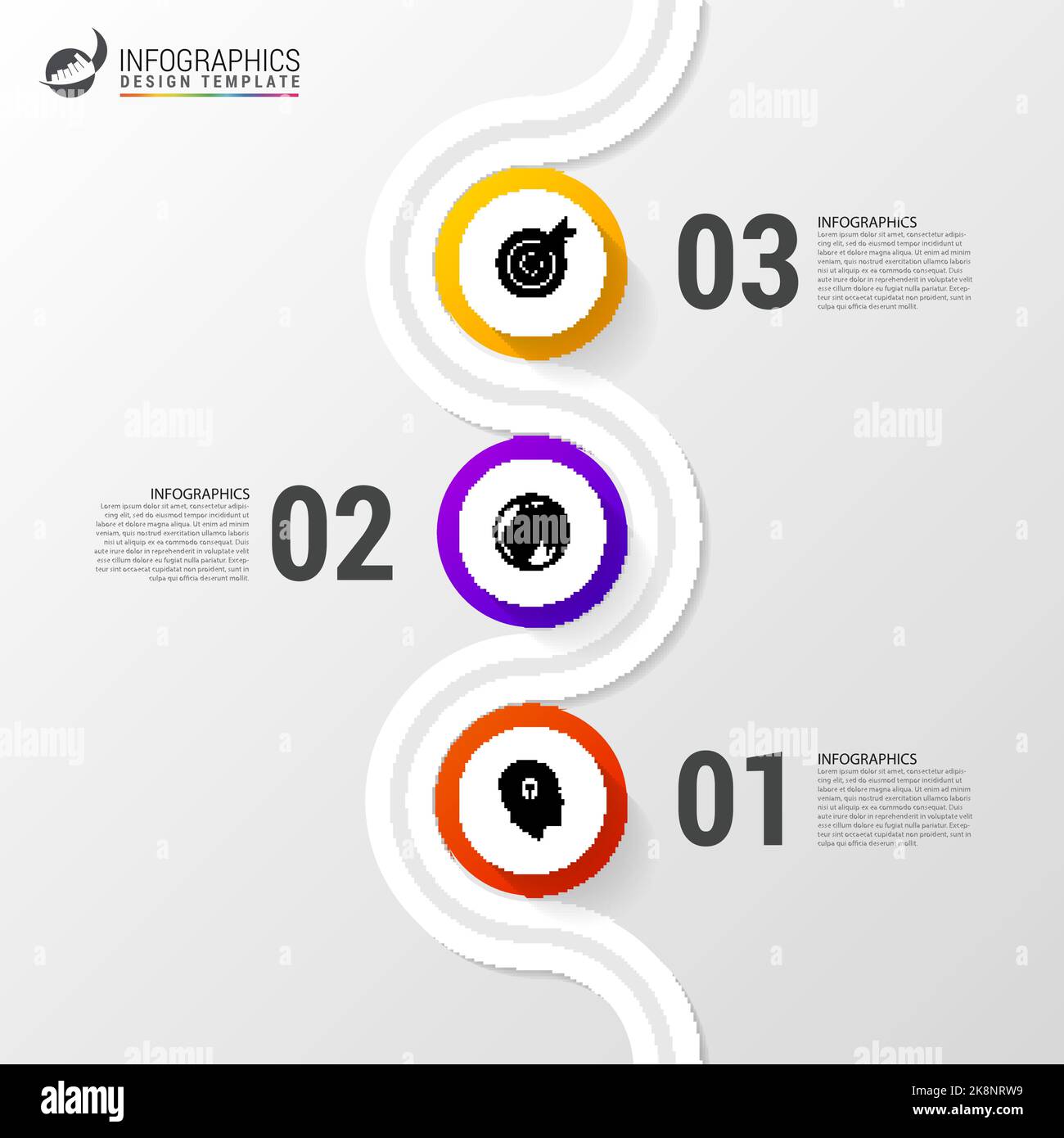 Abstract colorful business path. Timeline infographic template. Vector ...