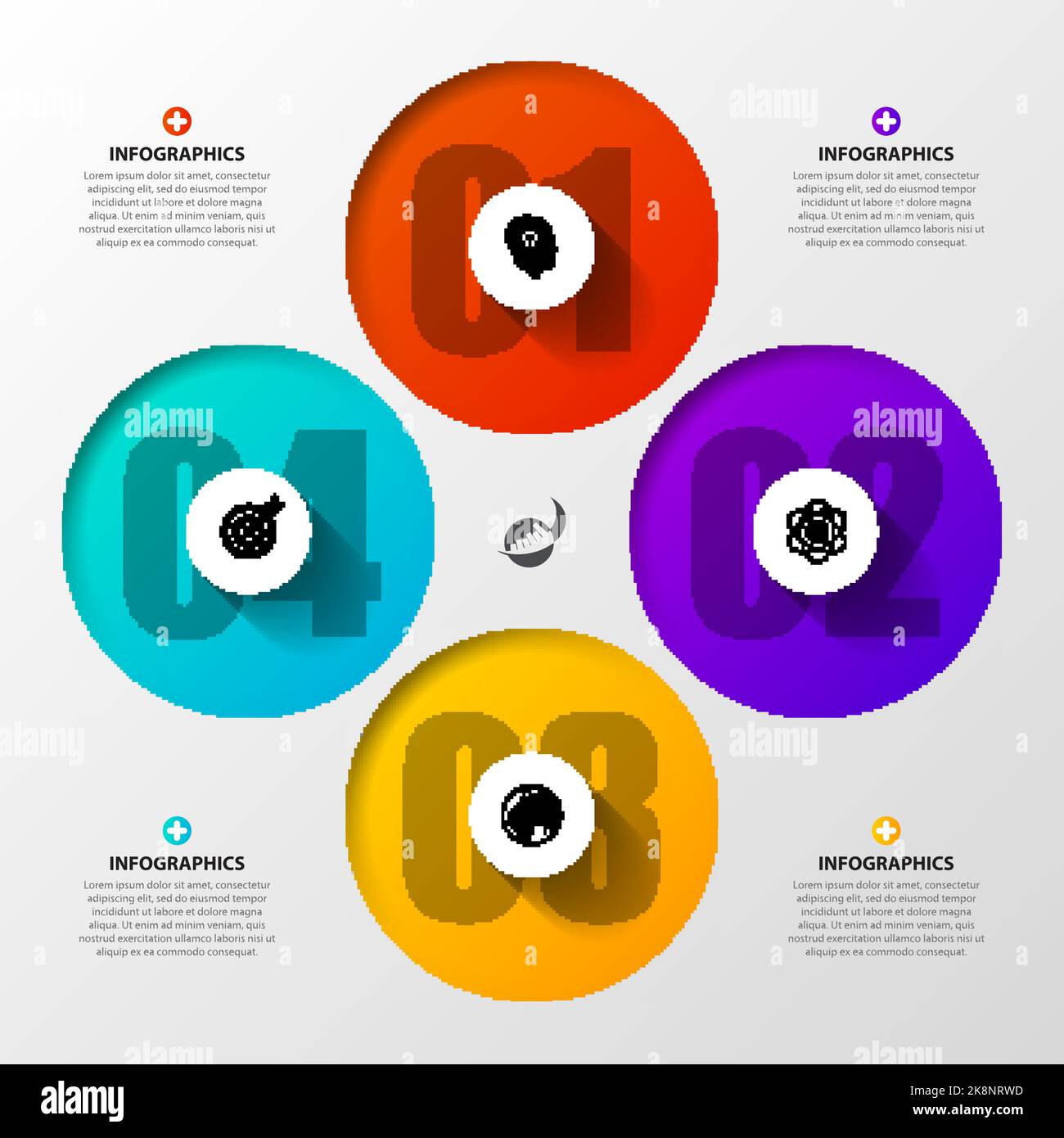 Infographic template. Business concept with 4 options. Vector ...