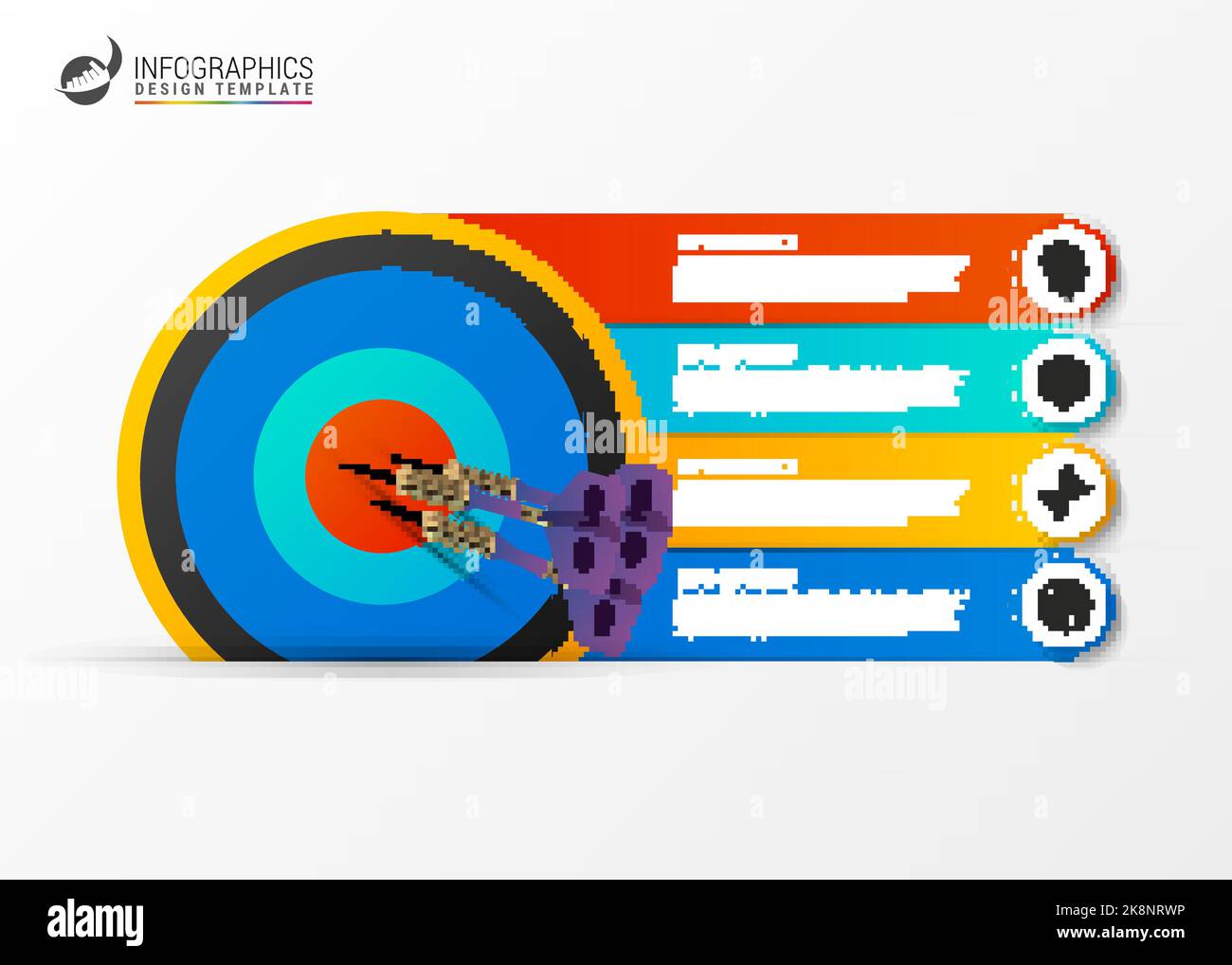 Business target marketing concept. Infographics template. Vector ...