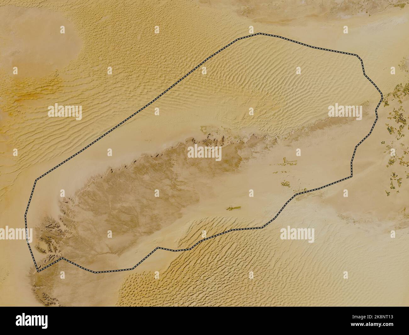 Wadi al Hayat, district of Libya. Low resolution satellite map Stock ...