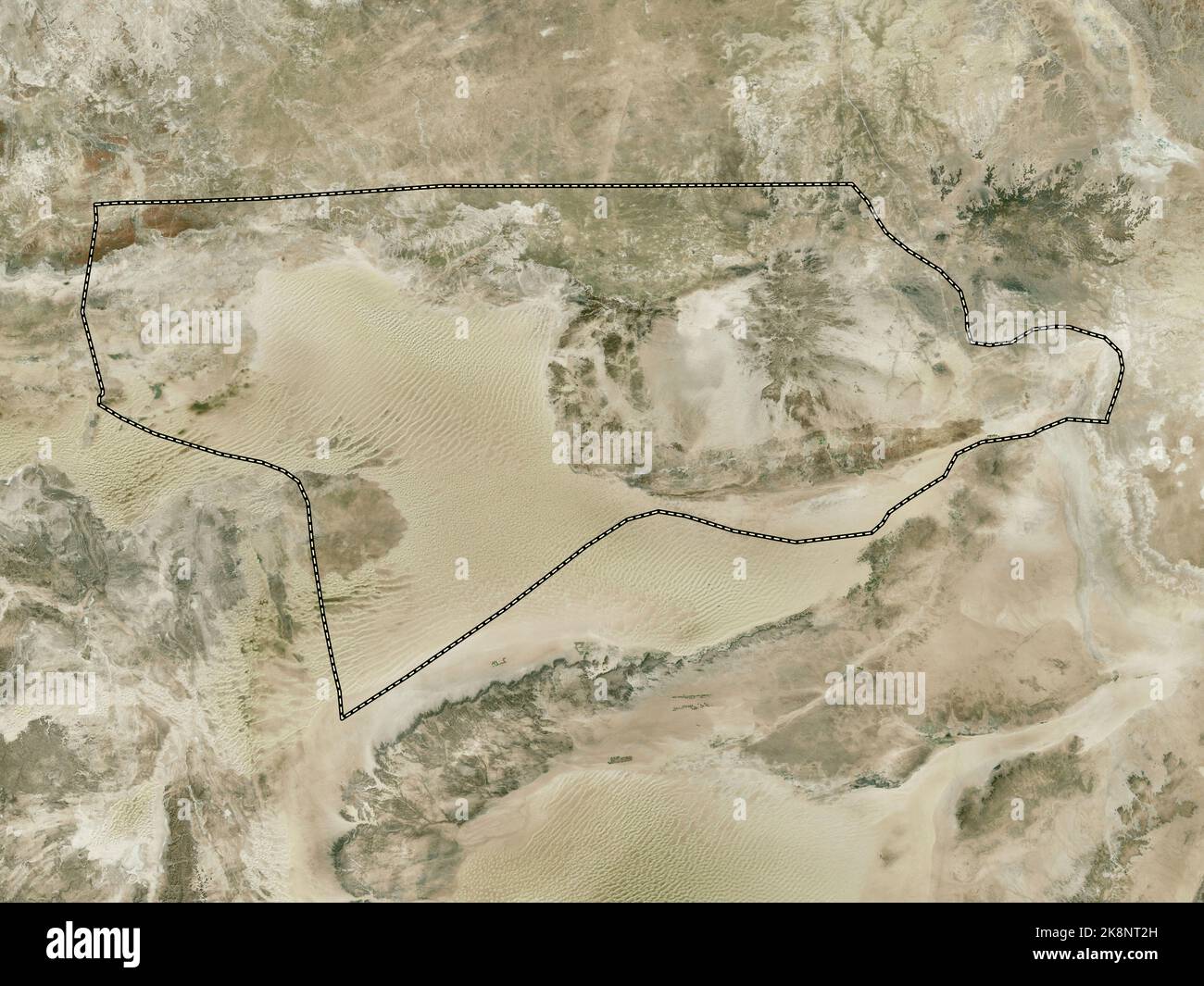 Wadi ash Shati', district of Libya. High resolution satellite map Stock ...