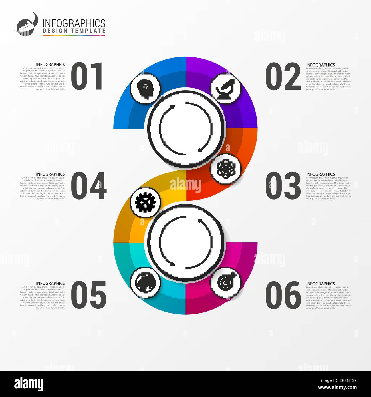 Abstract colorful business path. Timeline infographic template. Vector ...