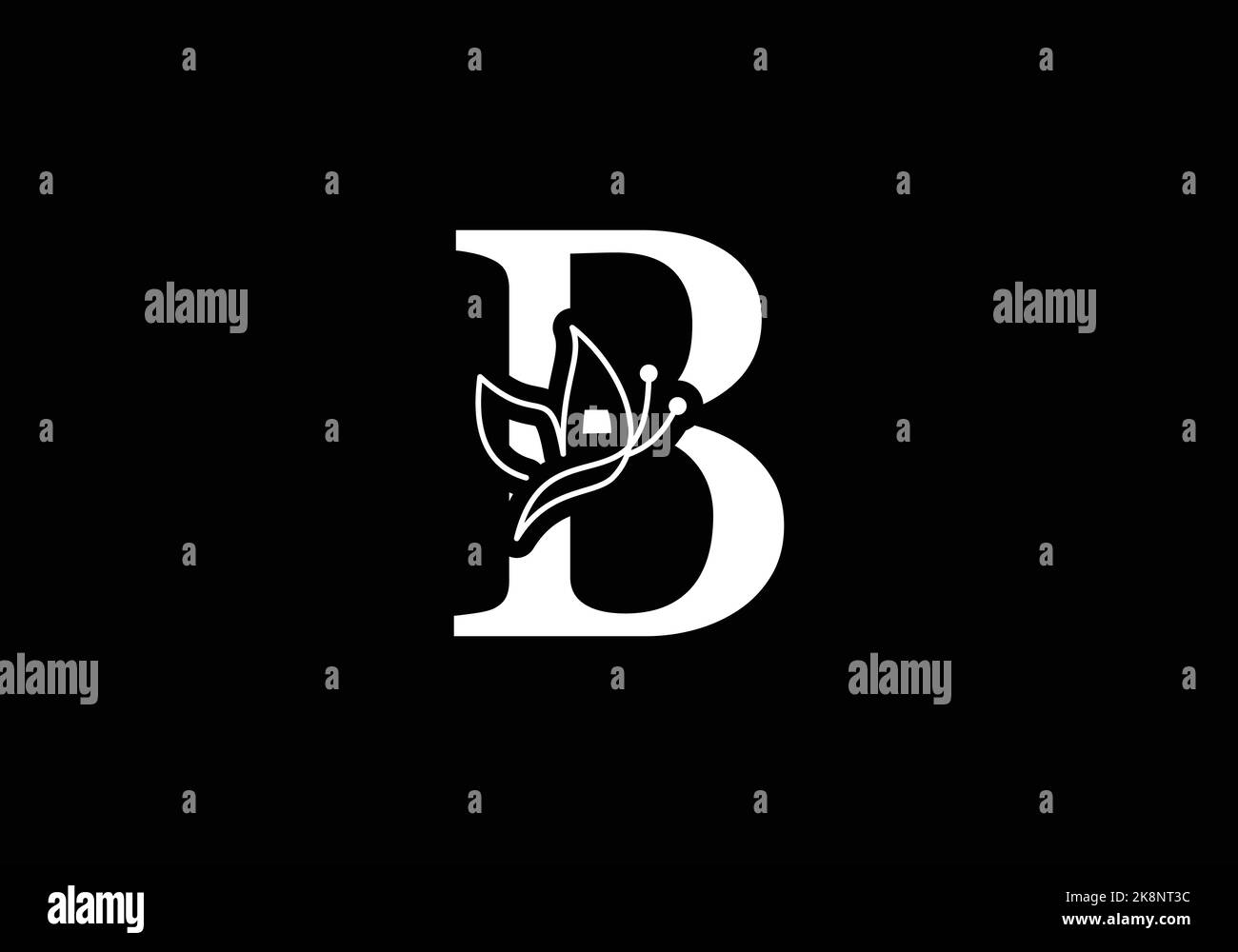Butterfly Logo On Letter B Template. Initial Butterfly Sign Concept ...