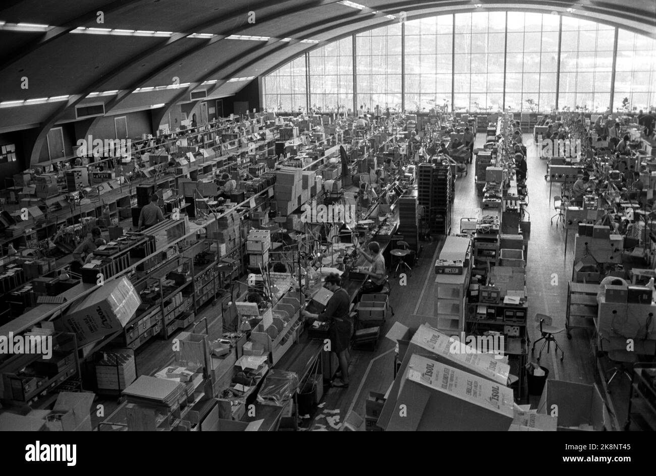 Oslo 19690414 interior from tandberg radio factory hi-res stock ...
