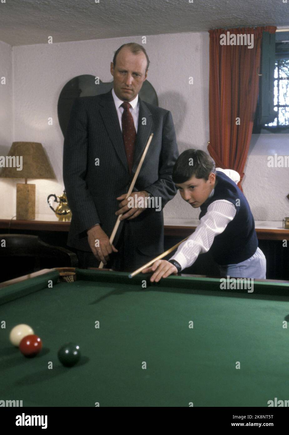 The Crown Prince family at Skaugum 19-5-1983. Prince Haakon Magnus ...