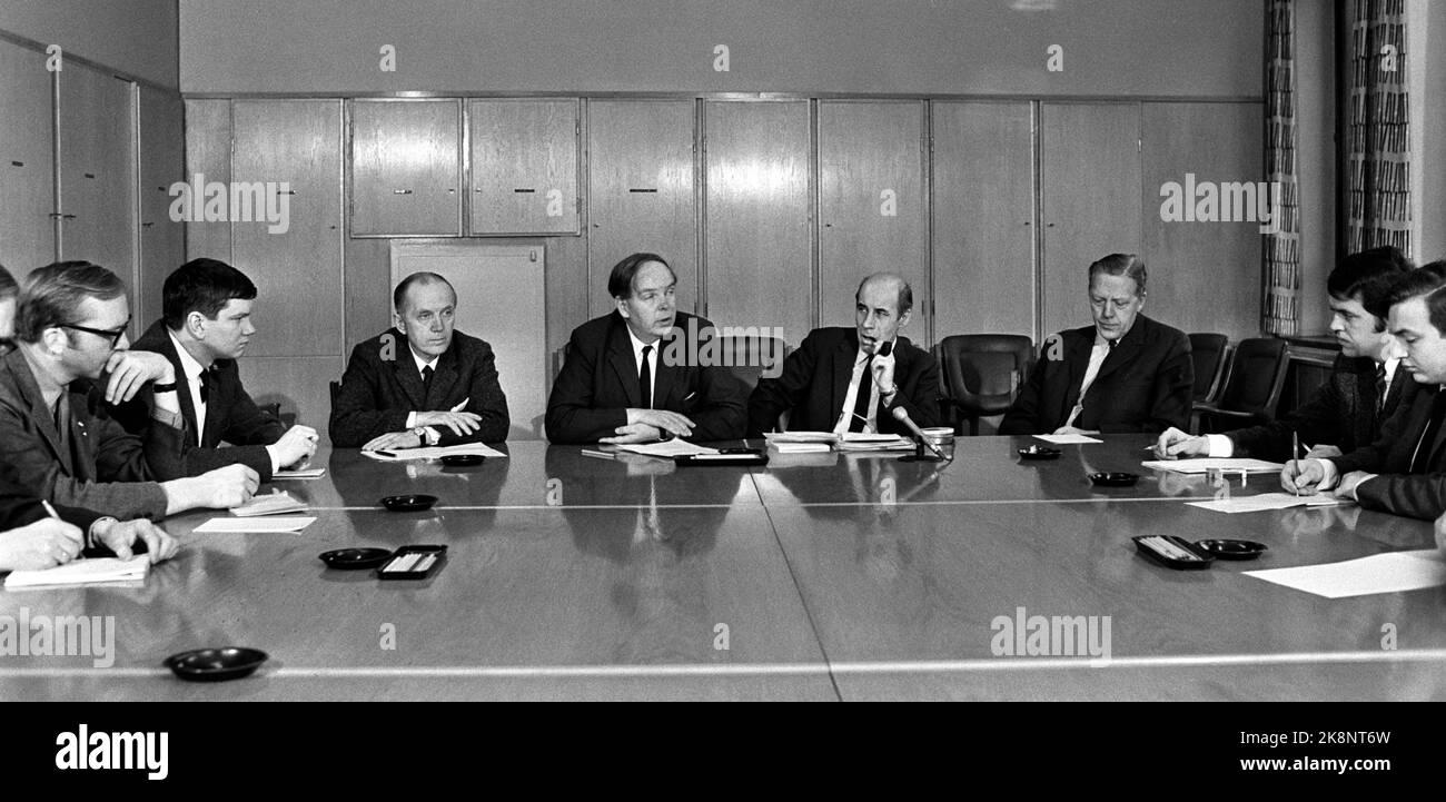 Committee leader helge seip and lars korvald photo hi-res stock ...
