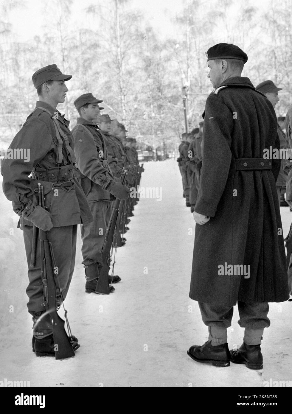 Trandum 19560131. Prince Harald in military service at the Cavalry ...