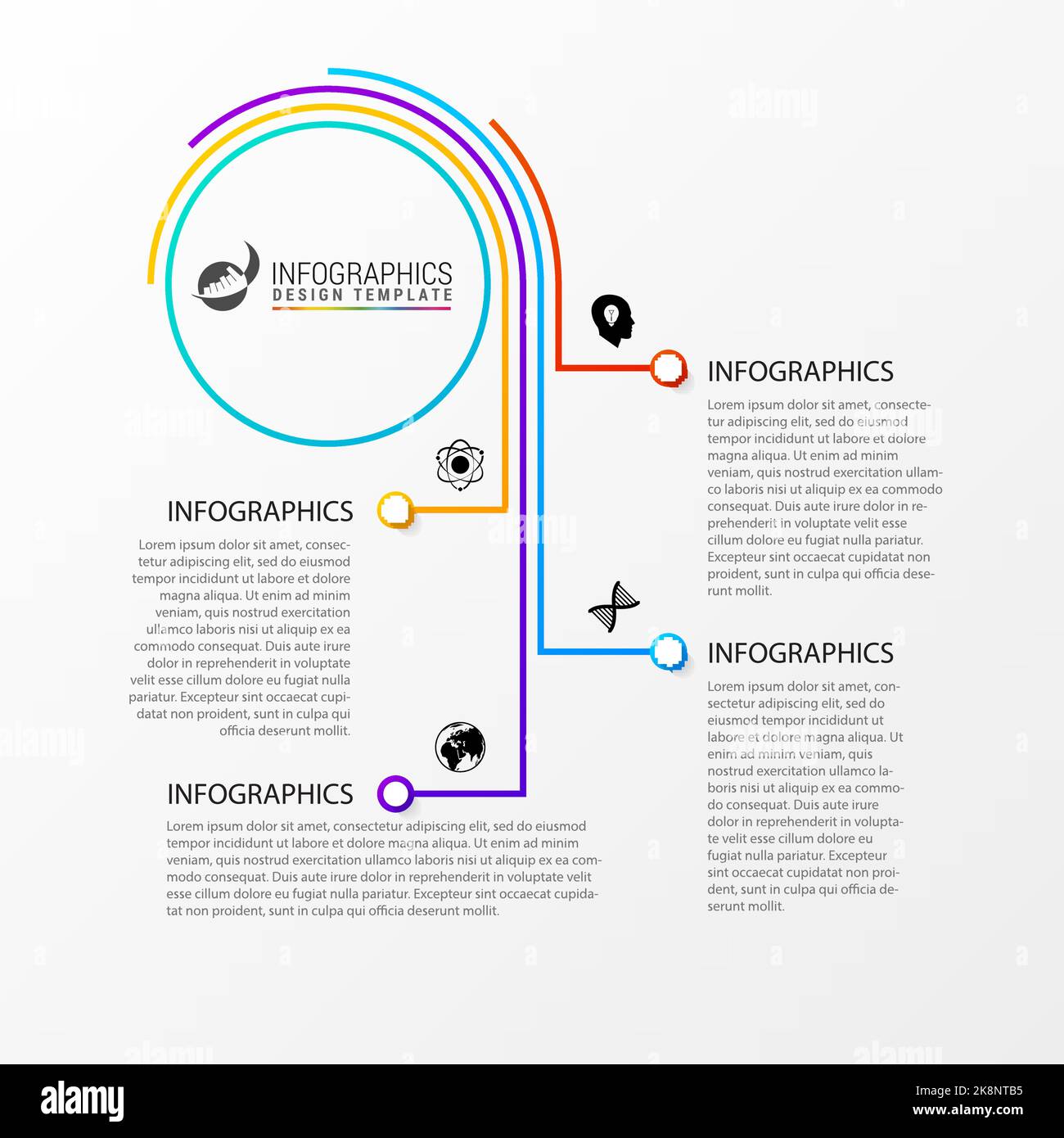 Abstract colorful business path. Timeline infographic template. Vector ...