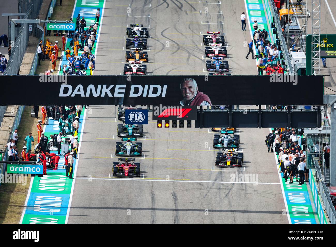 Tribute to MATESCHITZ Dietrich (aut), Red Bull CEO, on the starting ...