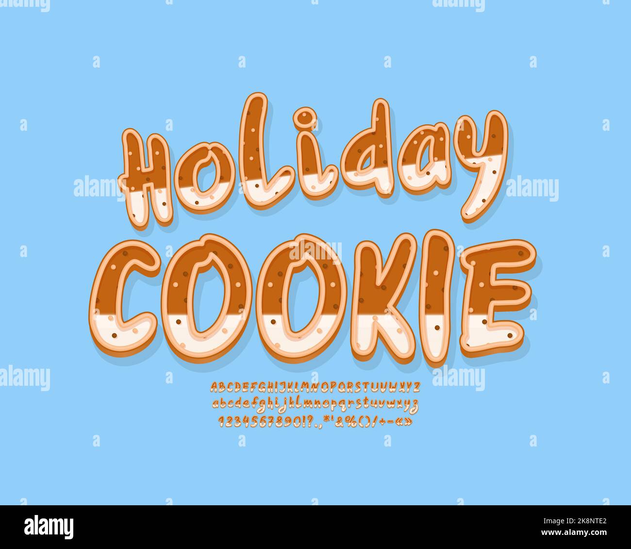 Christmas cookie 3d font for holidays decoration, gift, cards ...