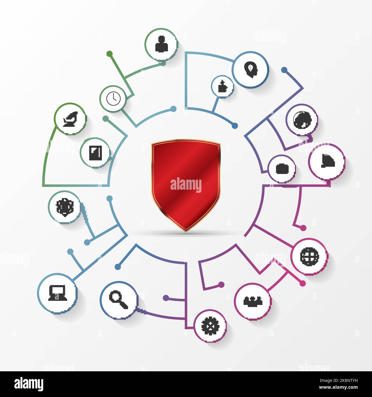 Computer shield server banner hi-res stock photography and images - Alamy